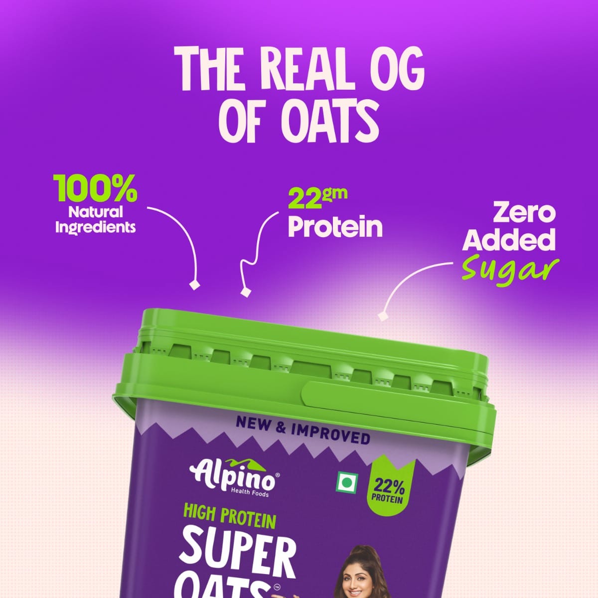 ALPINO 22g High Protein Super Oats Chocolate 2.5 kg - Rolled Oats ...