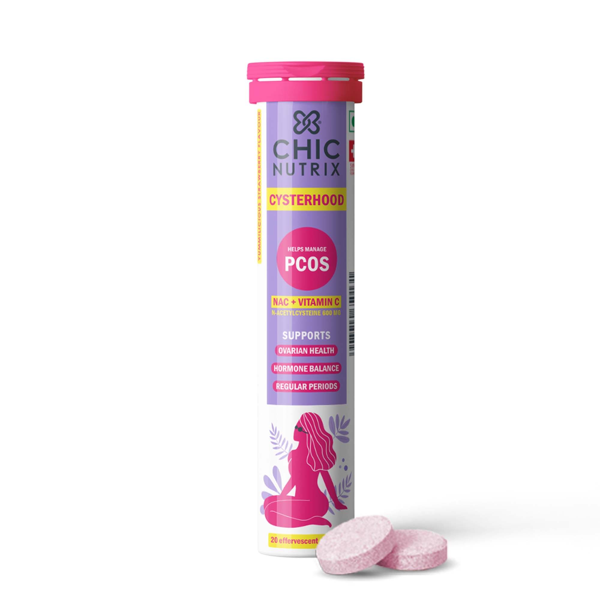 Chicnutrix Cysterhood - 600mg N-Acetylcysteine (NAC) & Vitamin C ...