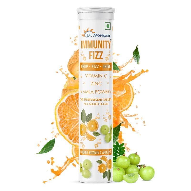 Dr Morepen IMMUNITY FIZZ with Vitamin c, Zinc & Amla Powder – Natural ...