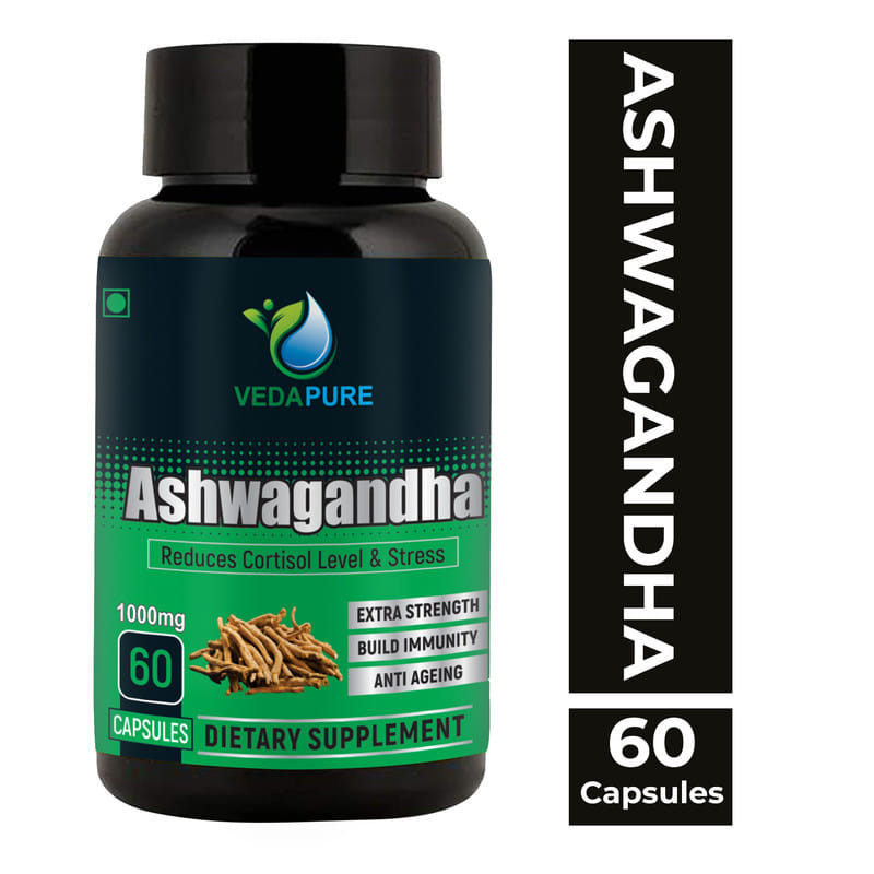 Vedapure Ashwagandha ( Withania somnifera ) General Wellness Veg ...
