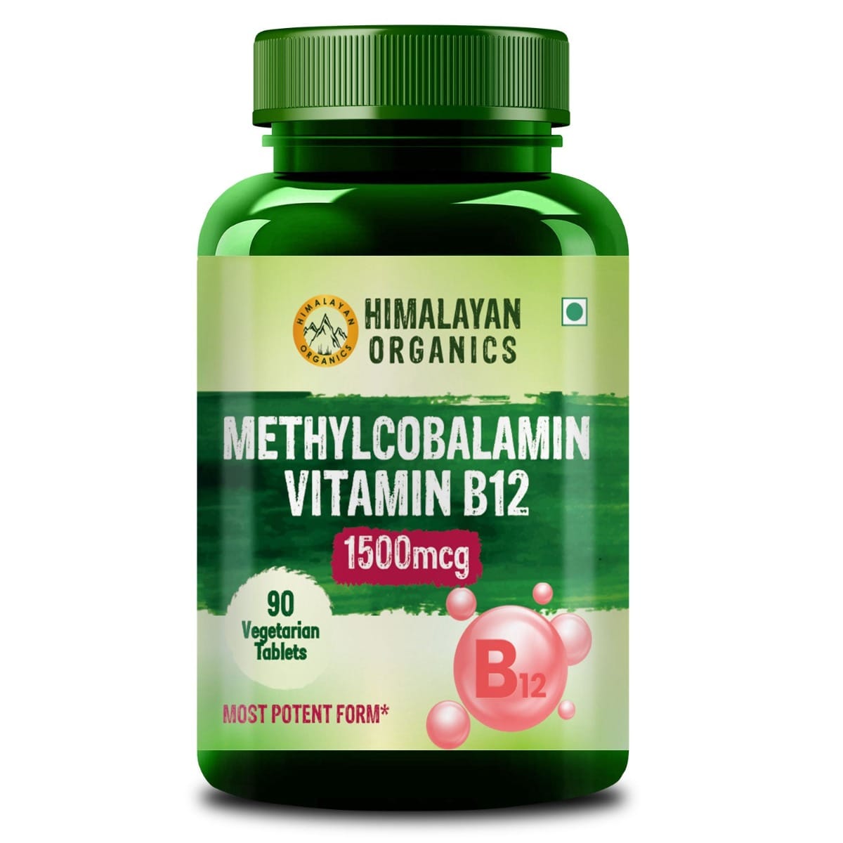 Himalayan Organics Methyl cobalamin Vitamin B12 1500mcg Supplement ...