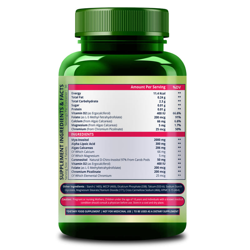 Himalayan Organics PCOS Multivitamin Supplement Myo-Inositol ...