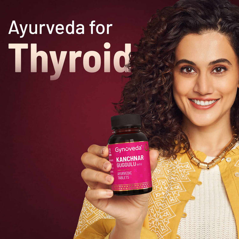 Gynoveda Thyroid Supplement Kanchnar Guggulu. Hormonal Balance For ...