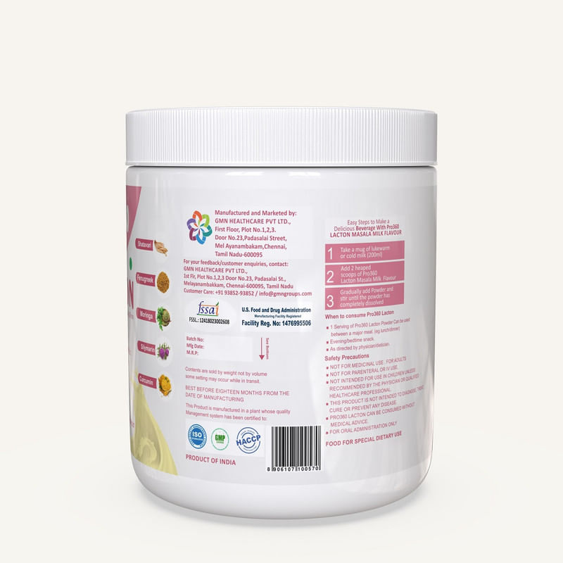 Pro360 Lacton Lactation Supplement Powder for Breastfeeding and ...