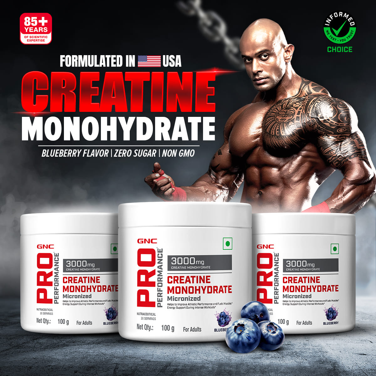 GNC Pro Performance Creatine Monohydrate| Boosts Athletic Performance ...