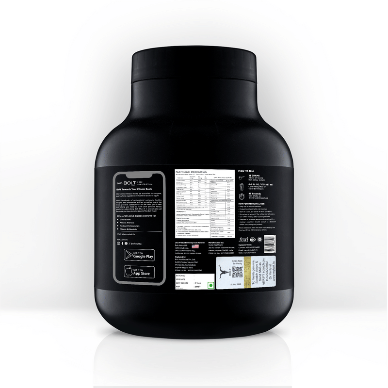 Bolt 100% Whey Isolate Protein 907g | Piedmont Chocolate | 27 Servings ...