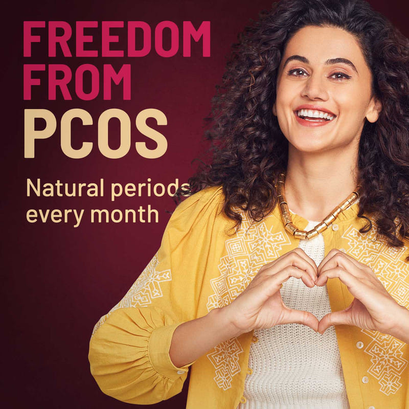 Gynoveda PCOS, PCOD With Delayed Periods Ayurvedic Tablets, Treat Root ...