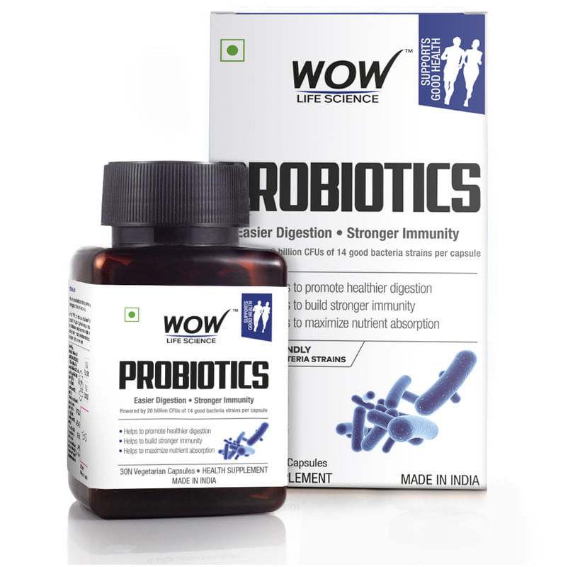 WOW Life Science Probiotics 20 Billion CFU (14 Probiotic Strains) 500mg ...