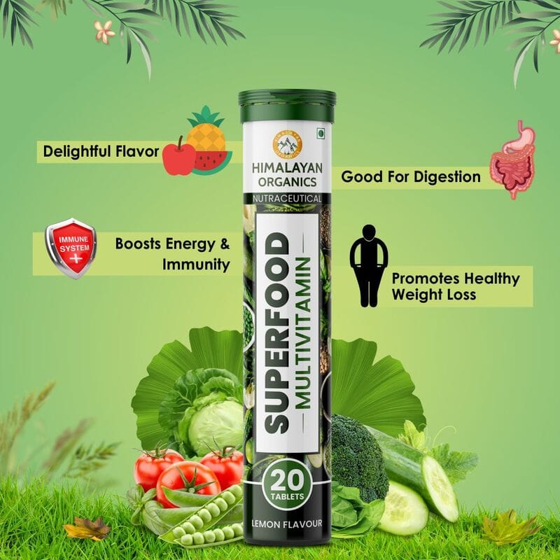 Himalayan Organics Superfood Multivitamin Supplement - 20 Effervescent ...