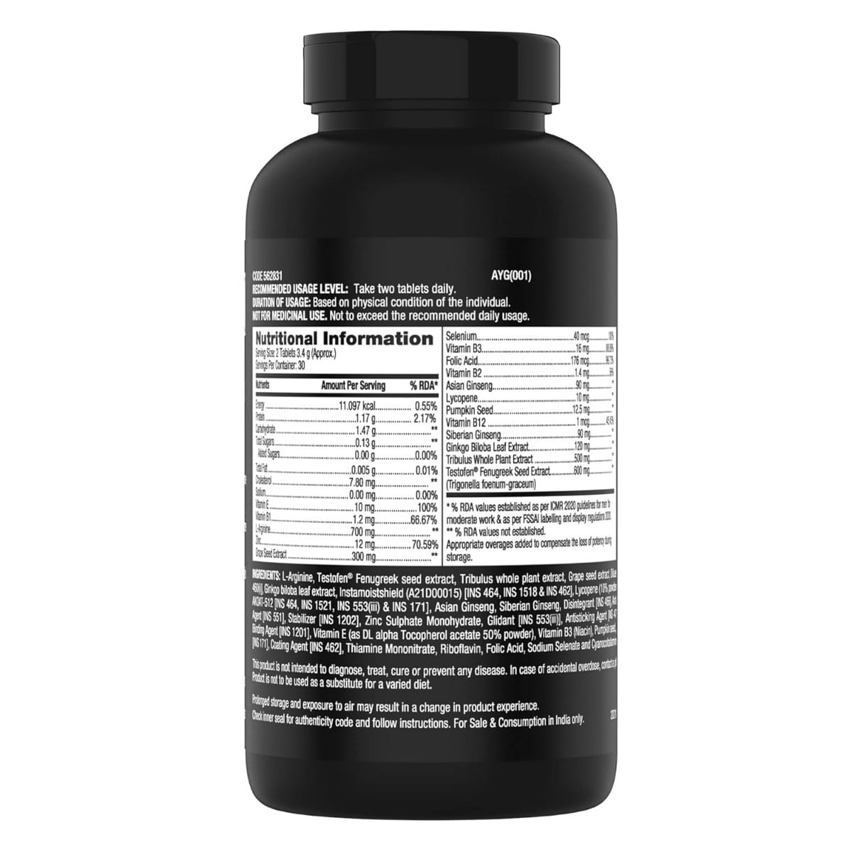GNC Staminol Max for Men | Blend of 8 Super Herbs With Testofen ...