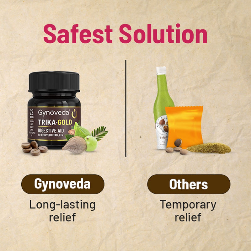 Gynoveda Triphala Ayurvedic Tablets for Digestion, Gas, Bloating ...