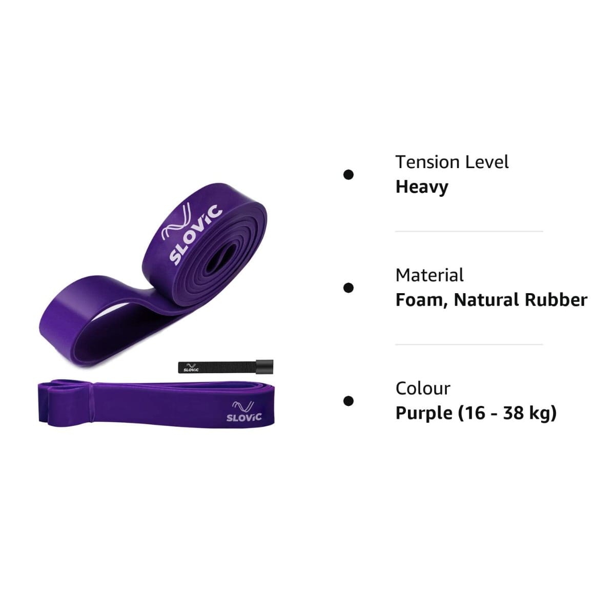 Slovic Resistance TPE Bands for Workout- Purple | Resistance Band Set ...