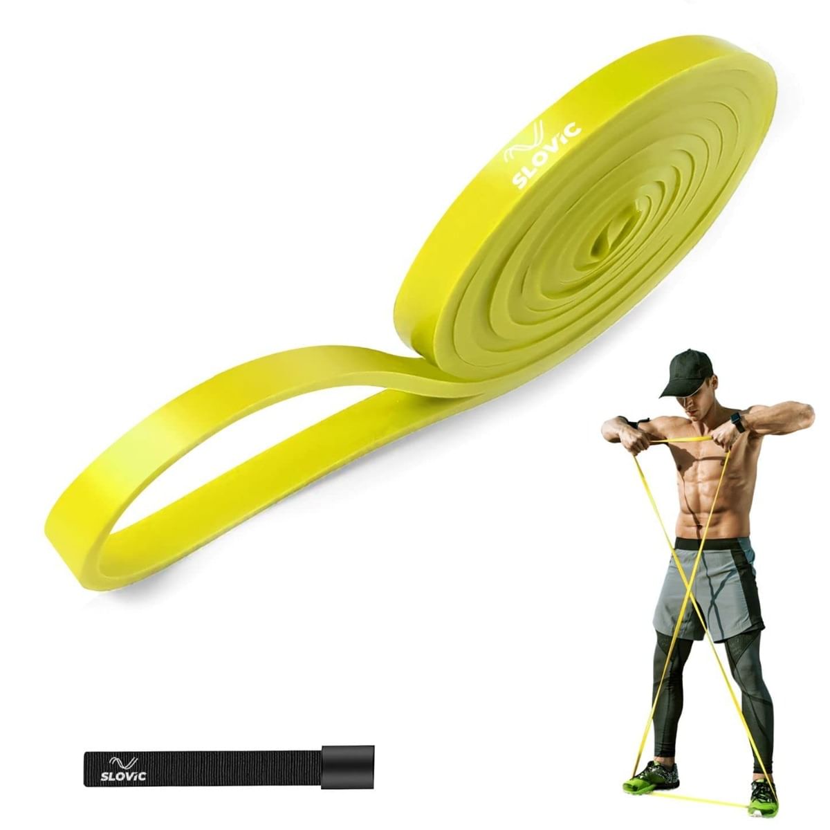 Slovic Resistance TPE Bands for Workout- Yellow | Resistance Band Set ...