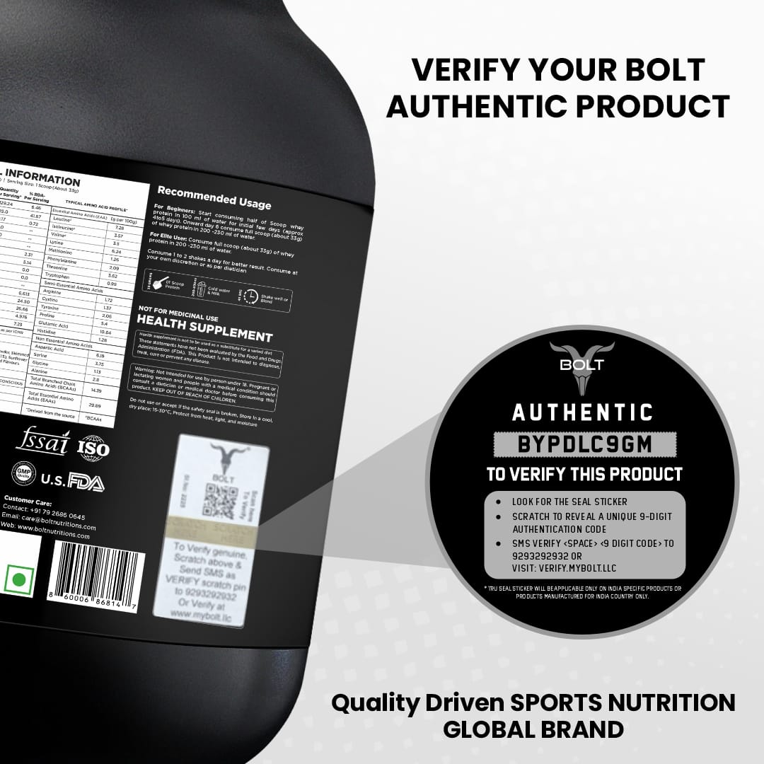 Bolt Whey Protein 2.26kg | Piedmont Chocolate | 69 Servings | 25g ...