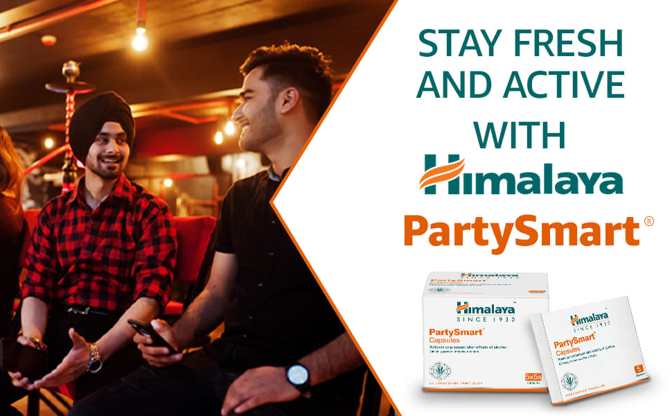 Himalaya Party Smart Capsules - 5 Capsules, White | Alleviates The ...