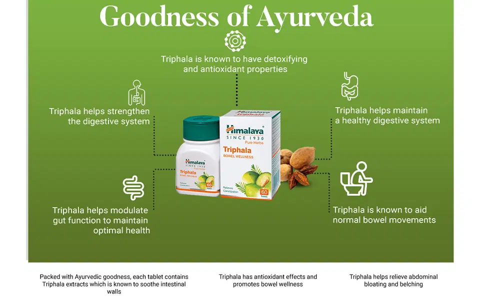 Himalaya Wellness Triphala Bowel Wellness |Relieves Constipation, Aids ...