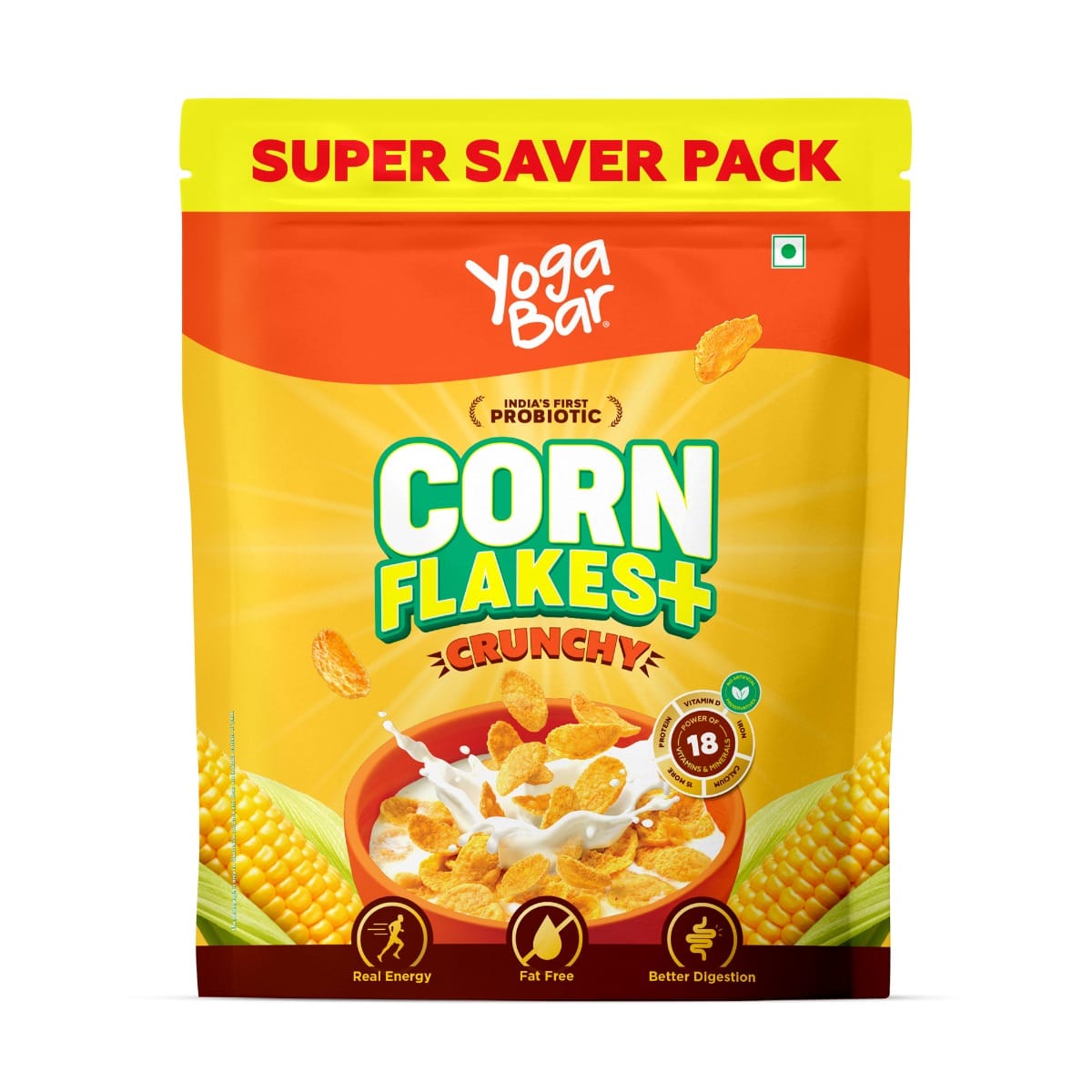 Yogabar Cornflakes Original Healthy Crunchy Breakfast cereals with ...
