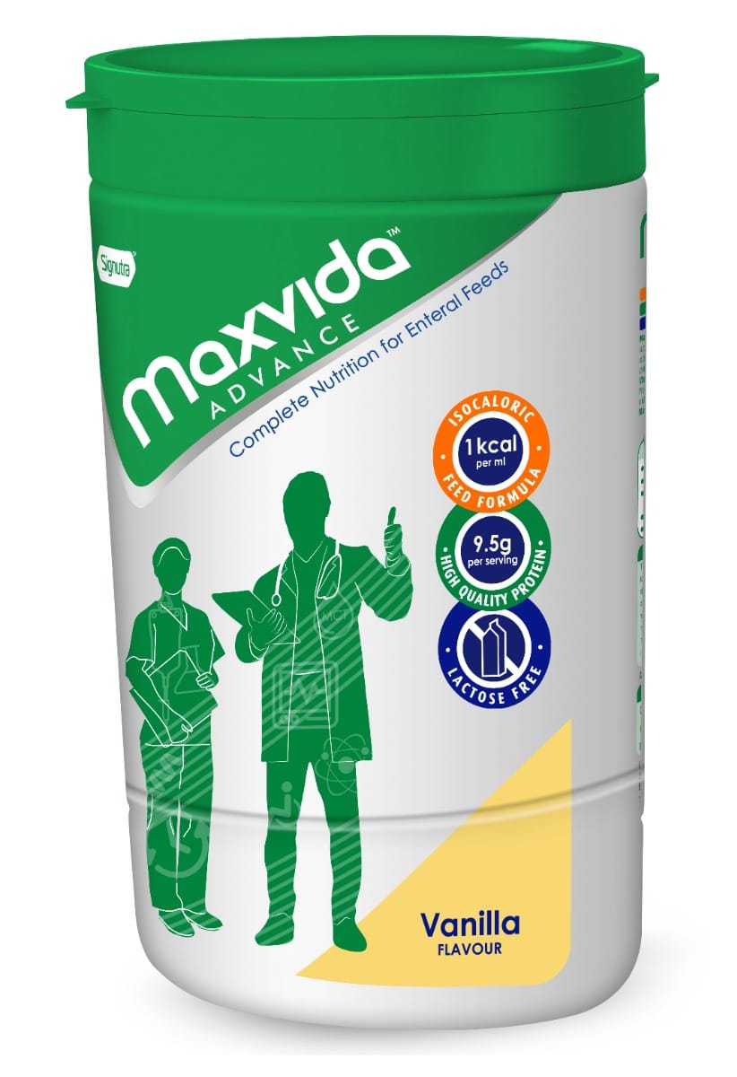 Maxvida Advance Complete Nutrition for enteral Feeds Jar -(Vanilla ...