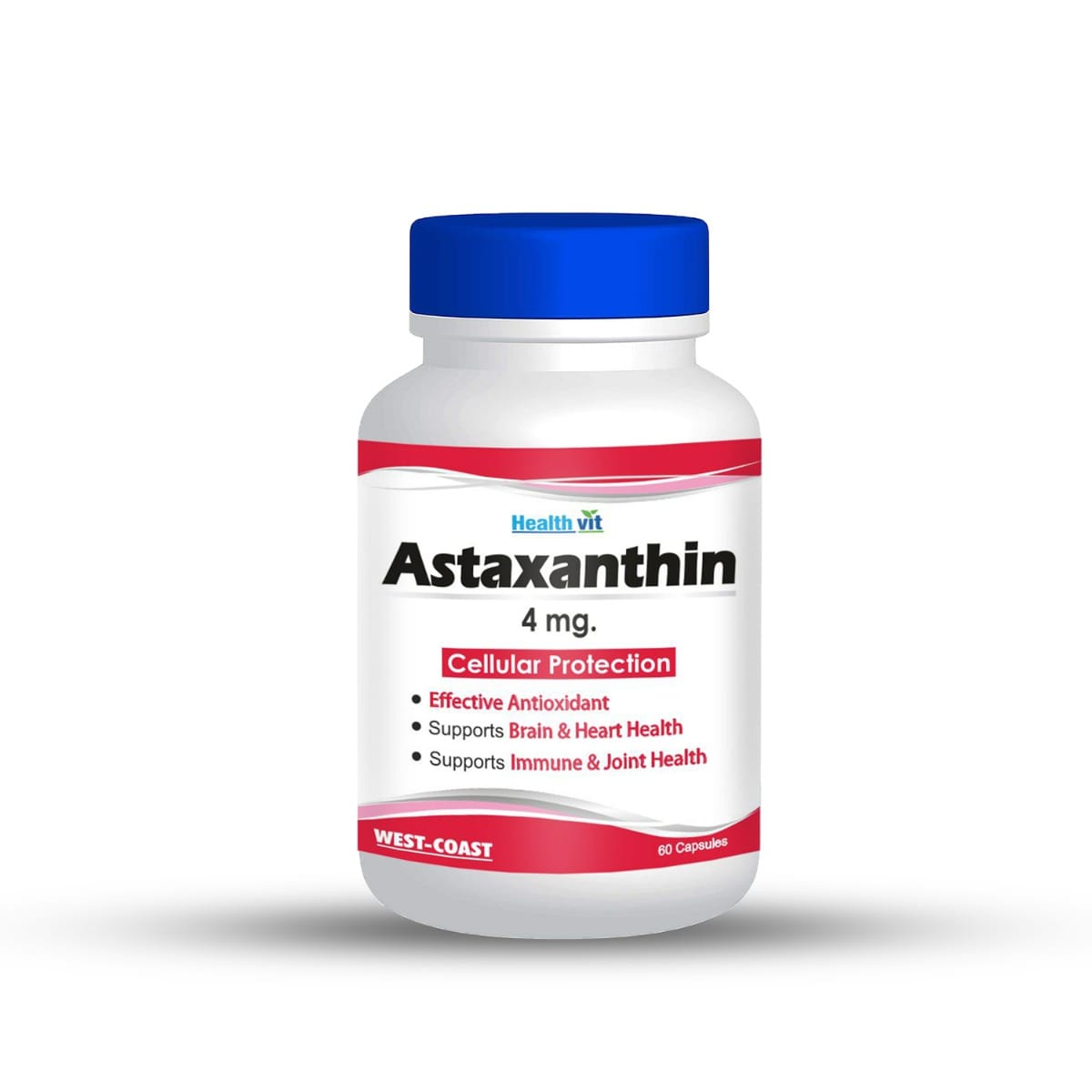 Healthvit Astaxanthin 4 mg 60 Capsules For Cellular Protection