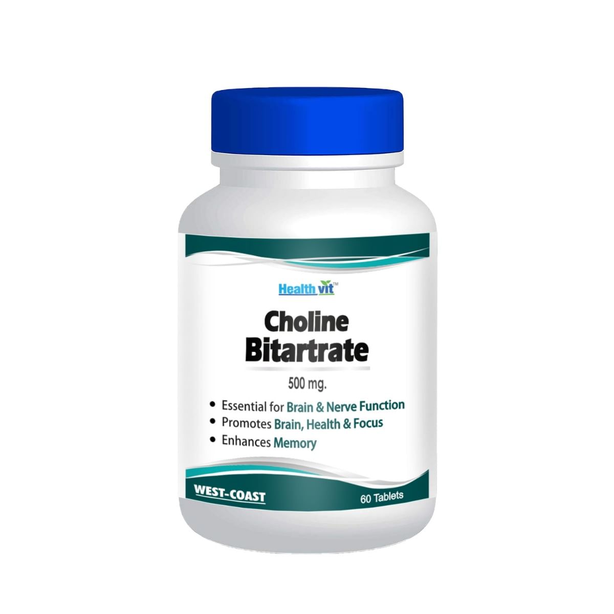 Healthvit Choline Bitartrate 500 Mg 60 Tablets