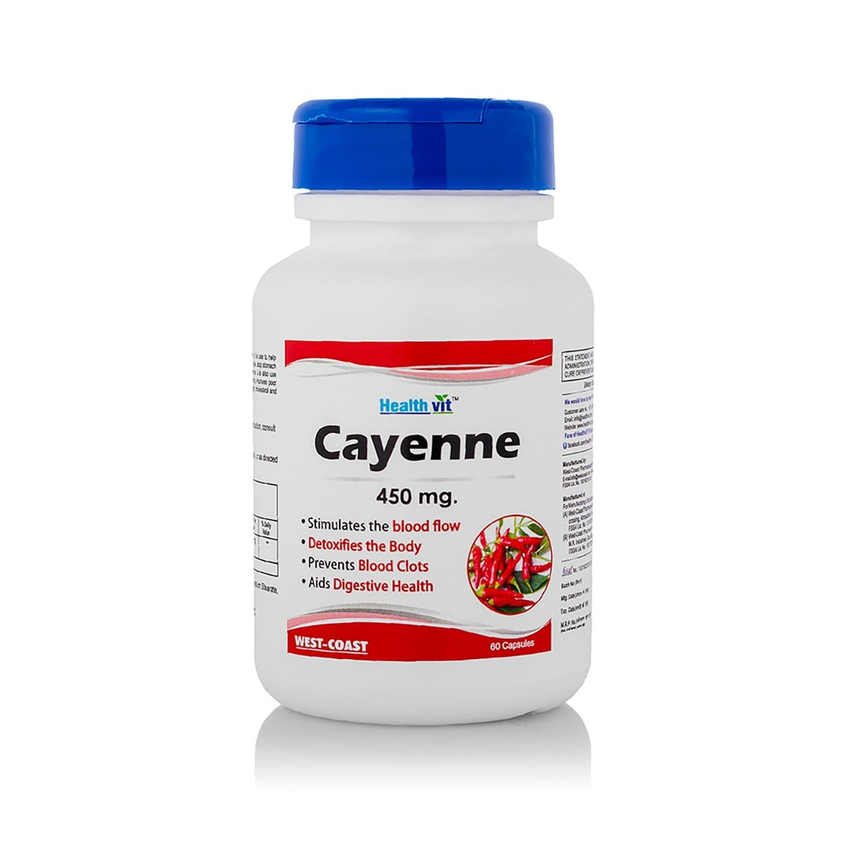 Healthvit Cayenne 450 mg, 60 Capsules