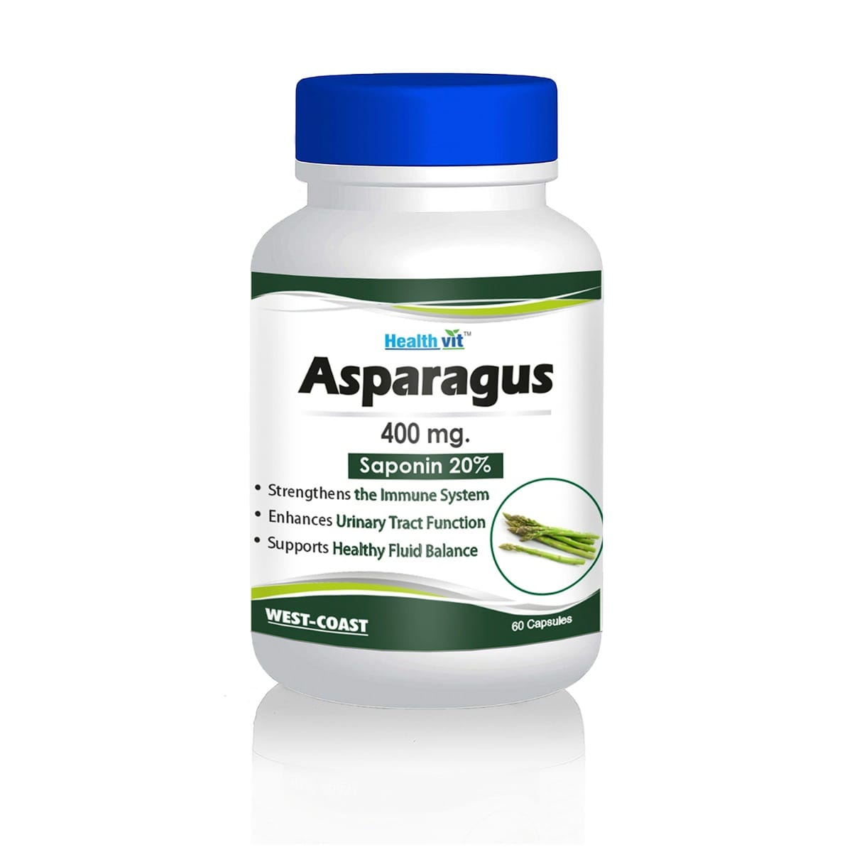 Healthvit Asparagus 400mg (Saponin 20%) 60 Capsules