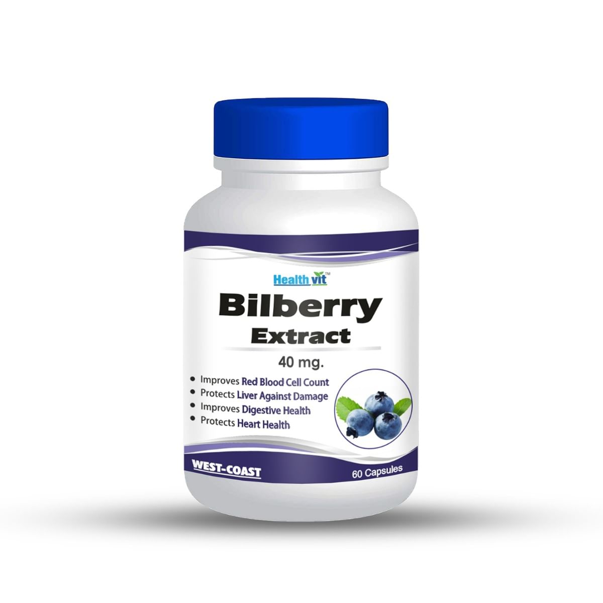 Healthvit Bilberry Extract 40 MG 60 Capsules