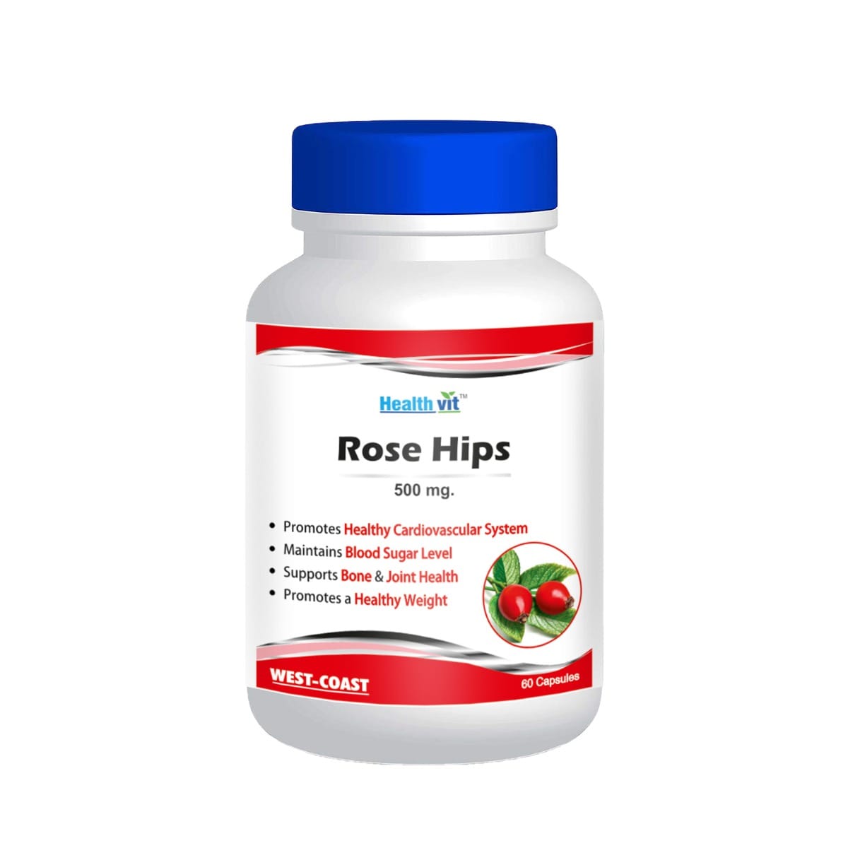 Healthvit Rose hips 500 mg - 60 Capsules