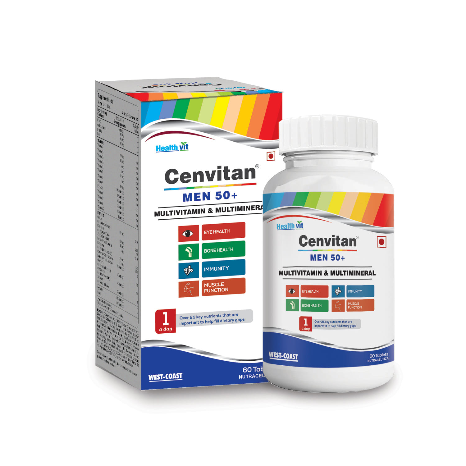 Healthvit Cenvitan Men 50 And Multivitamins and Multimineral 25 ...