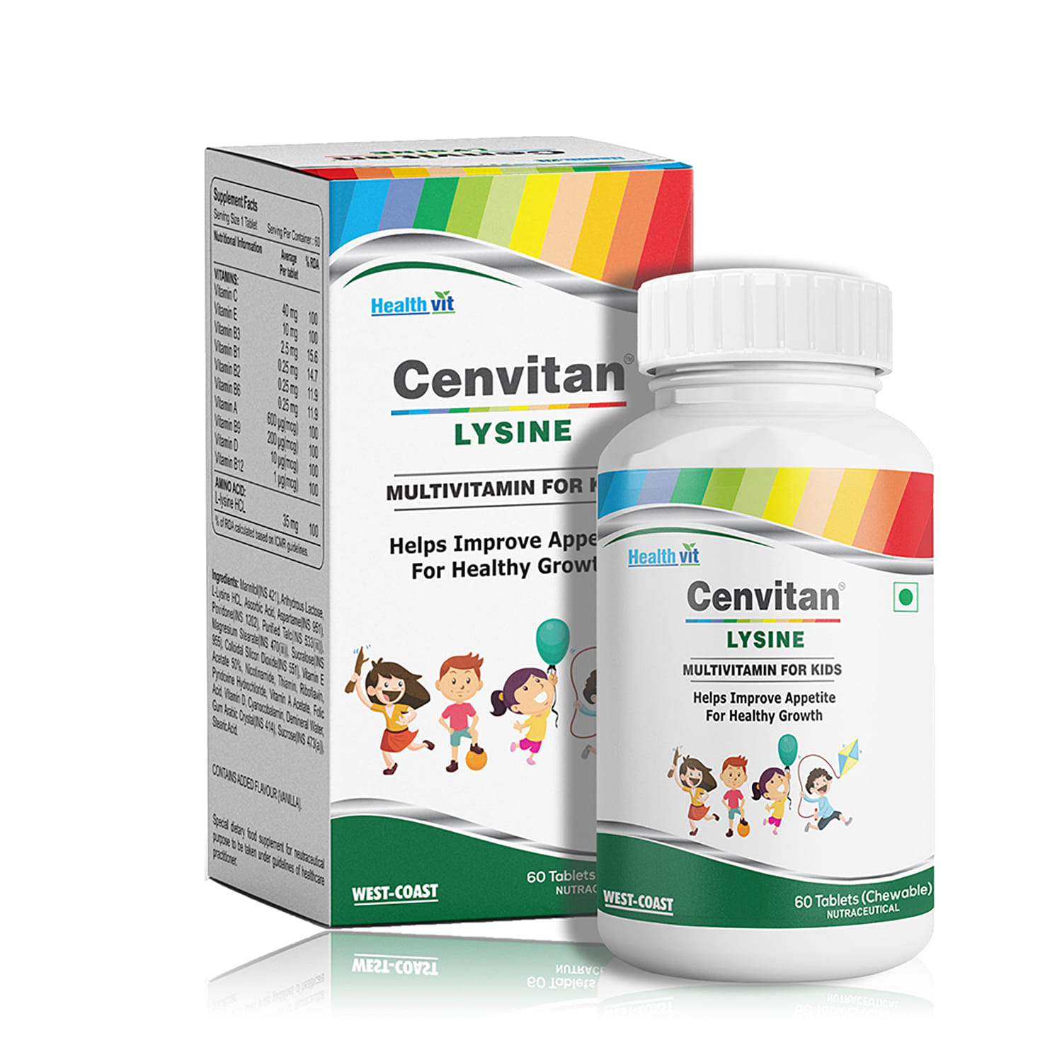 Healthvit Cenvitan Lysine Multivitamin for Kids Helps Improve Appetite ...