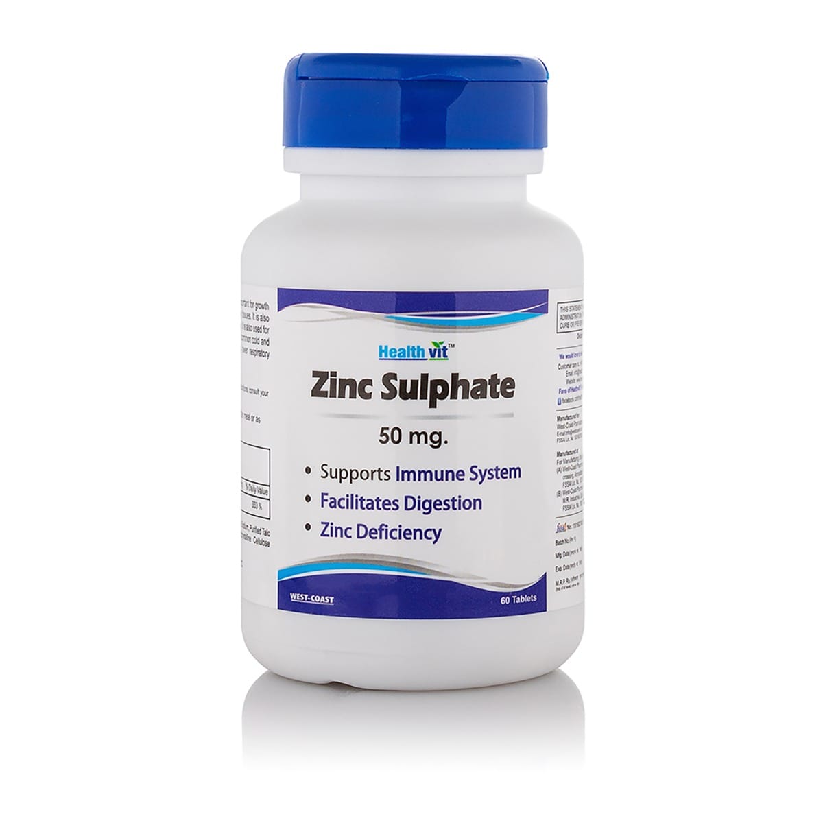 Healthvit Zinc Sulphate 50mg for Supports A Healthy Immune System ...