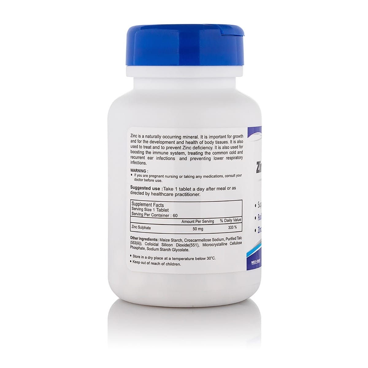 Healthvit Zinc Sulphate 50mg for Supports A Healthy Immune System ...