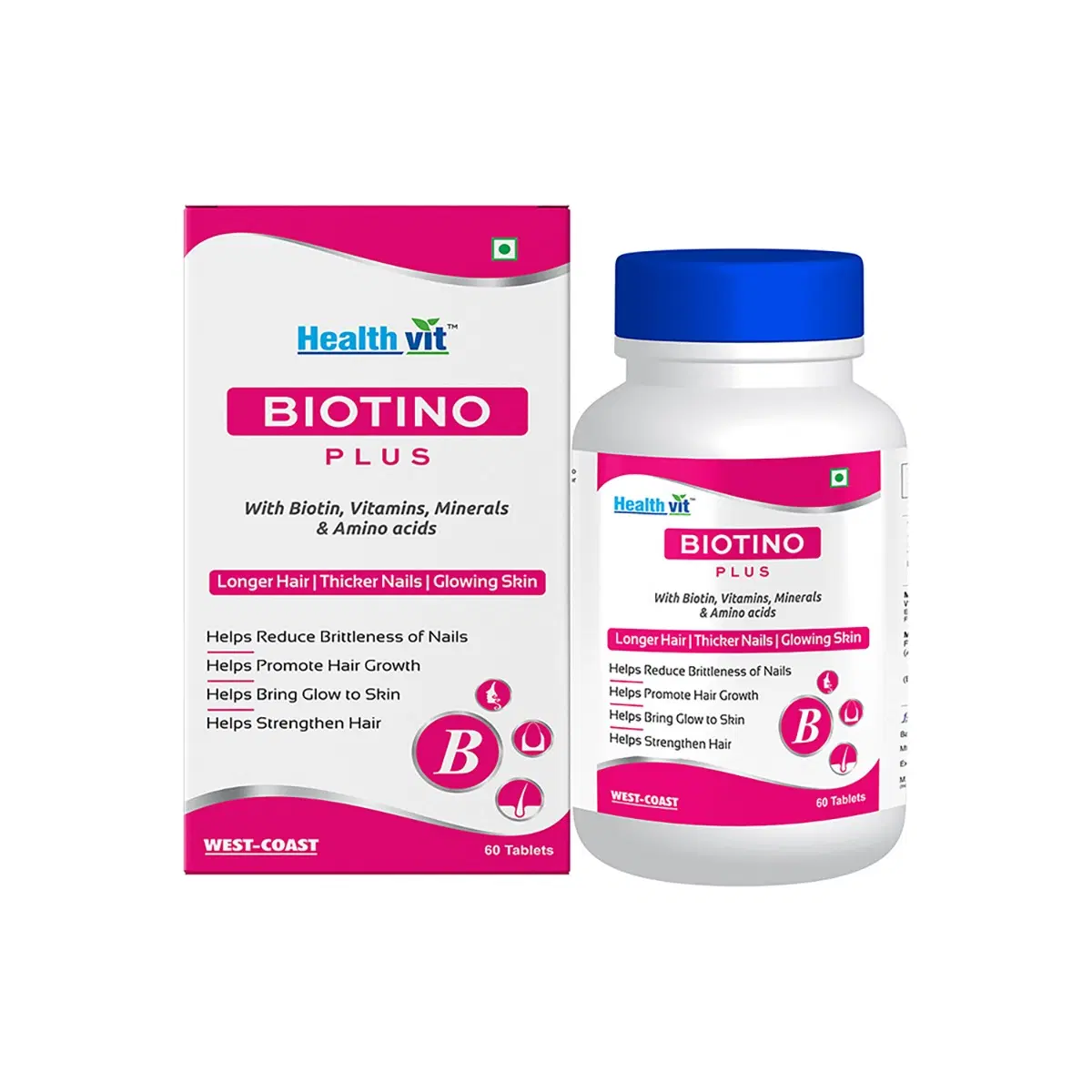 Healthvit Biotino Plus With Biotin, Vitamins, Minerals & Amino acids ...
