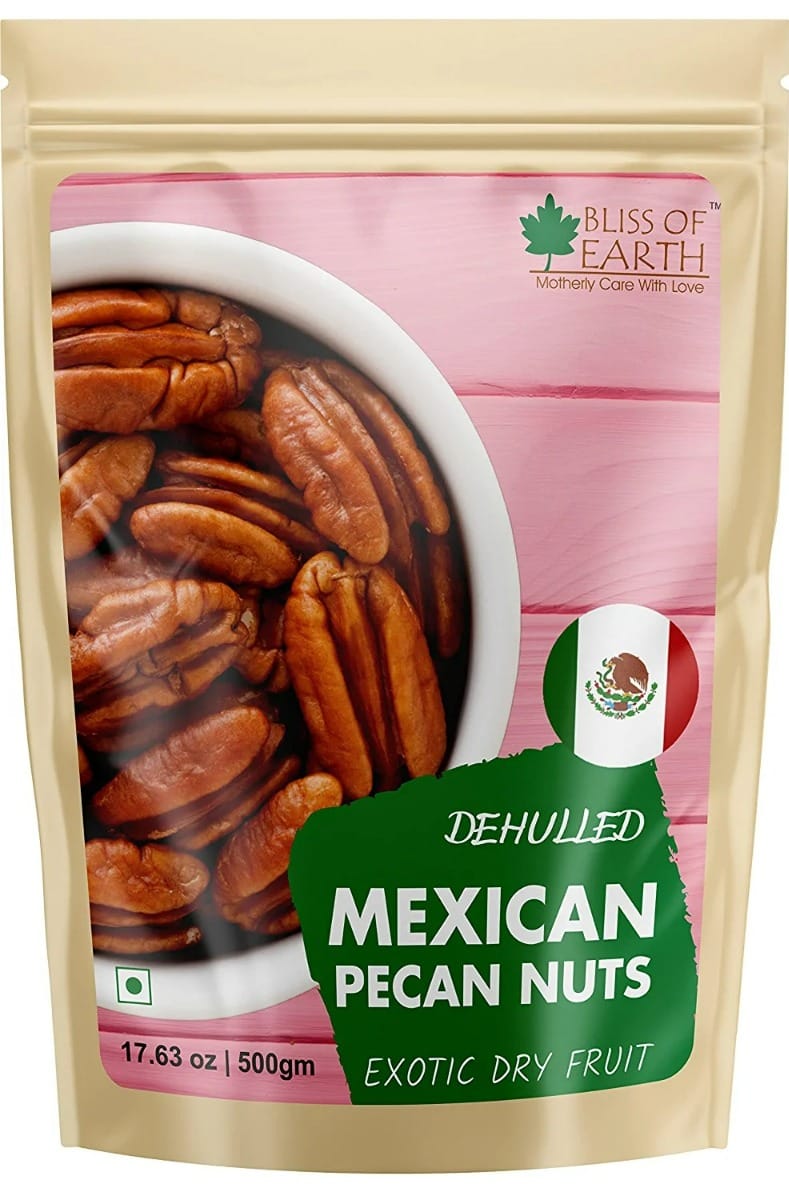 Bliss Of Earth Mexican Pecan Nuts , Raw & Dehulled Pecan Halves