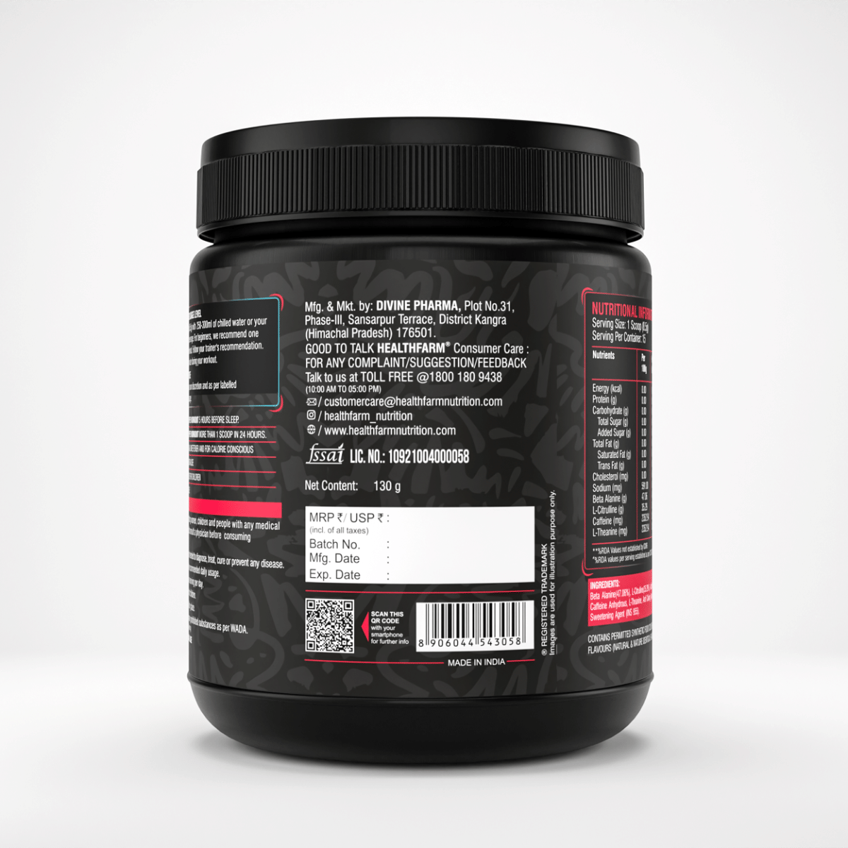 Health NO MERCY Pre workout 130g Berry Candy