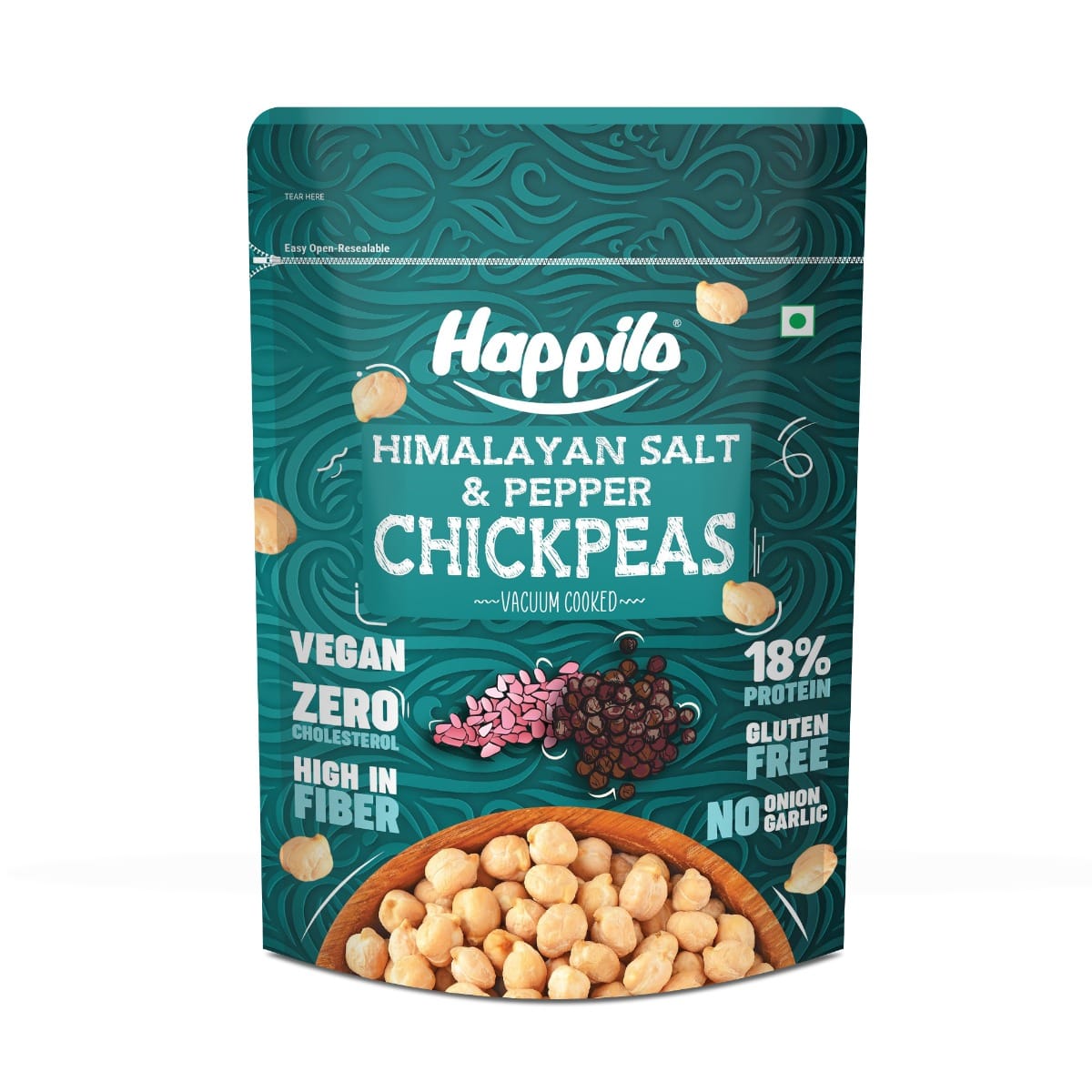 Happilo Premium Super Snack Himalayan Salt & Pepper Chickpeas 110g