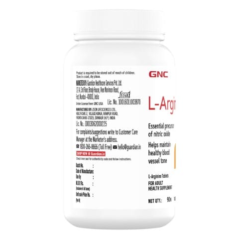 GNC L-Arginine 1000 mg | Fuels Muscle Growth | Boosts Nitric Oxide ...