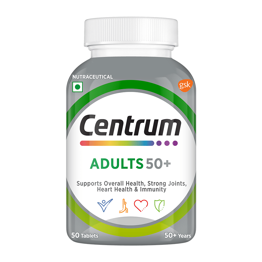 Centrum Adults 50+ Calcium, Vitamin D & 22 vital Nutrients | 50 ...