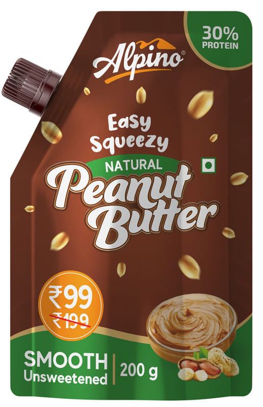 Alpino Easy Squeezy Natural Peanut Butter Smooth