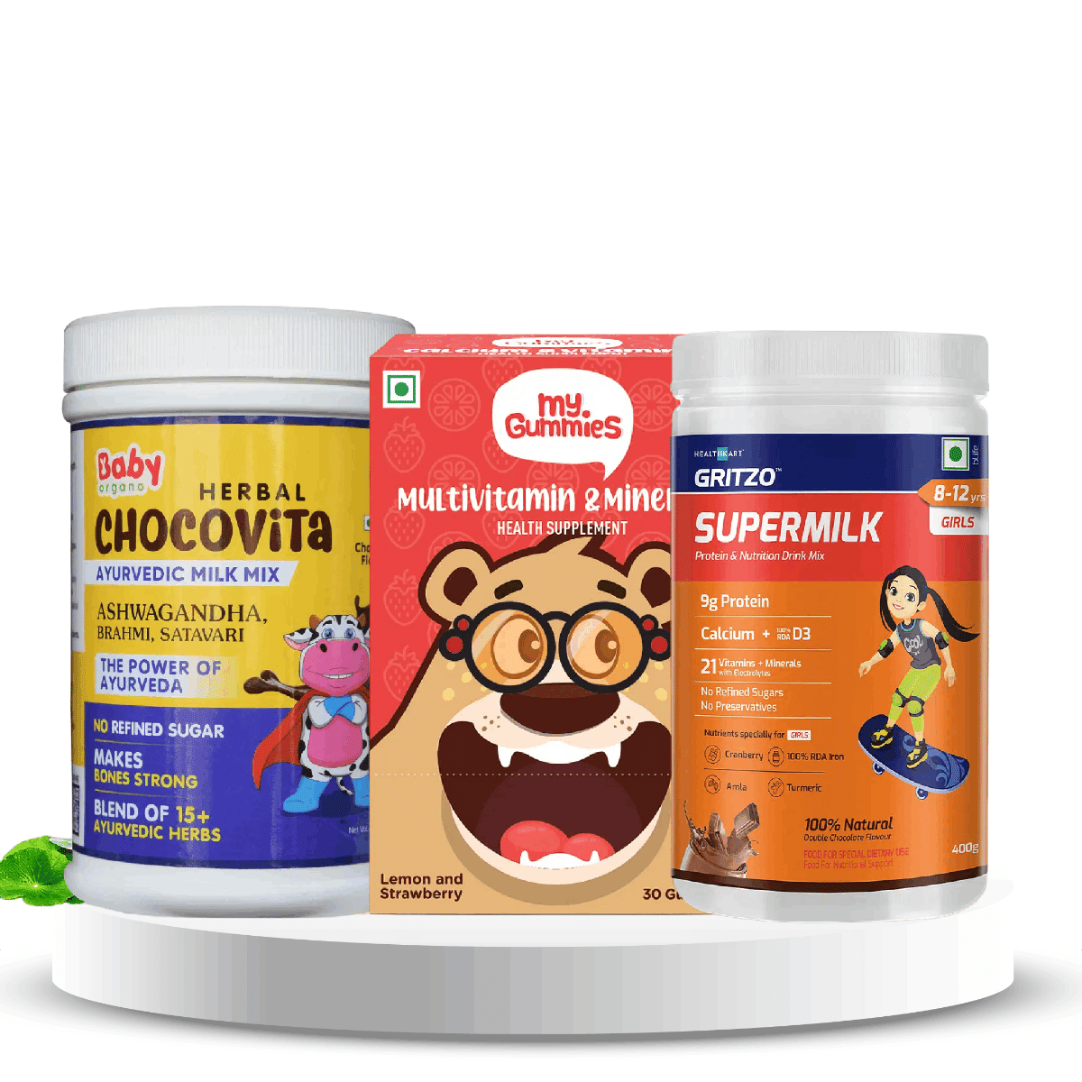 Kid's Complete Growth Pack: (Protein +Ca and Vit D+ Multivitamin)