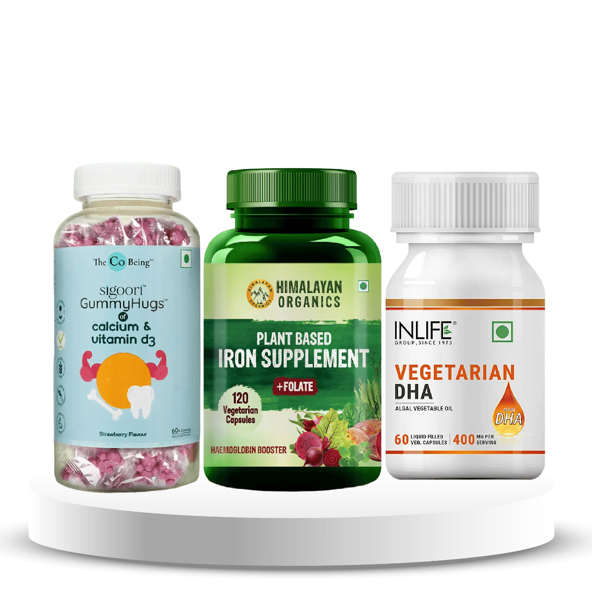 Health Simplified Trio: (Omega 3 + Iron + Ca & Vit D3)
