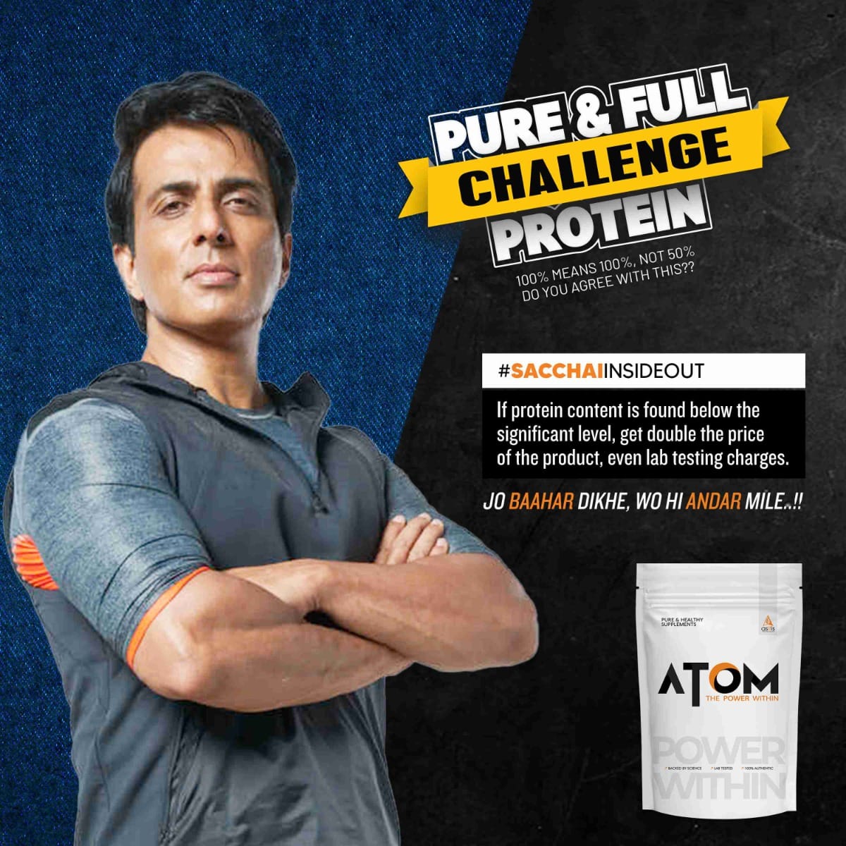 AS-IT-IS ATOM Beginners Whey Protein 1kg | Accelerates Muscle-building ...
