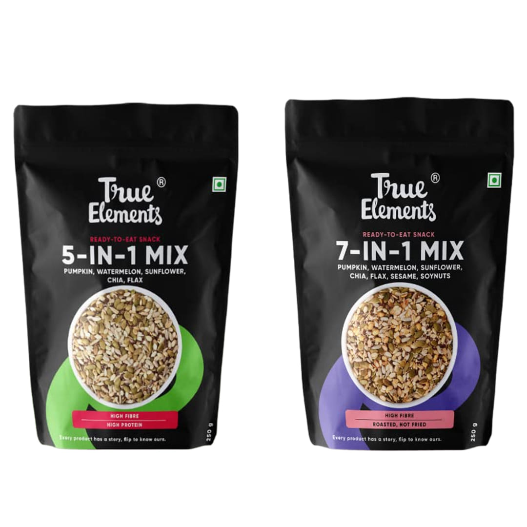 True Elements Seeds Combo for Eating 500g - (7 in 1 Nuts and Seeds Mix ...