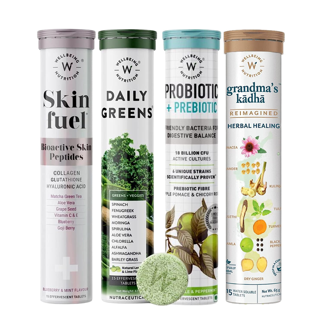 Wellbeing Nutrition Holistic Wellbeing Kit | Daily Greens, Pre ...
