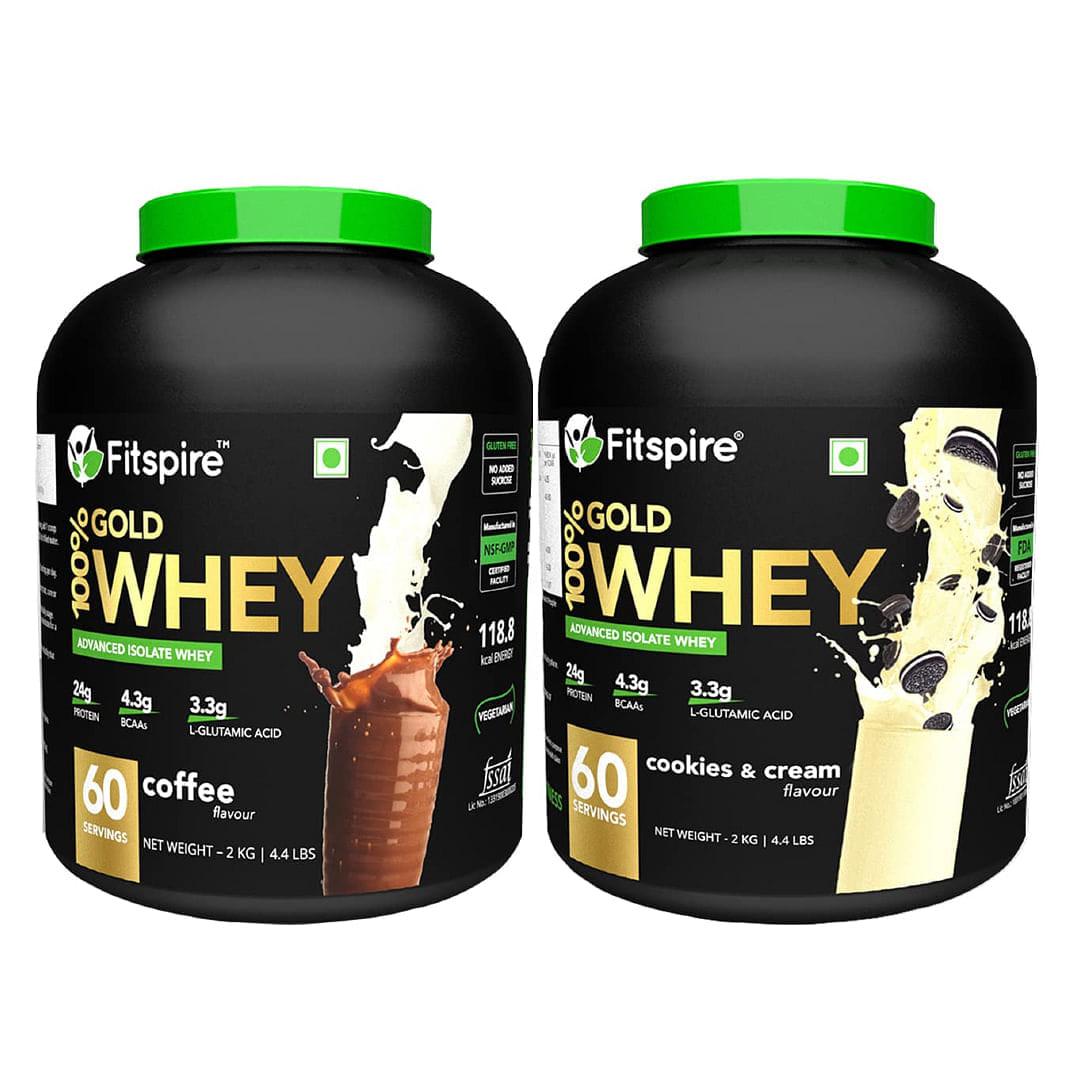 Fitspire 100% Whey Gold Protein Isolate | Muscle Gainer Protein ...