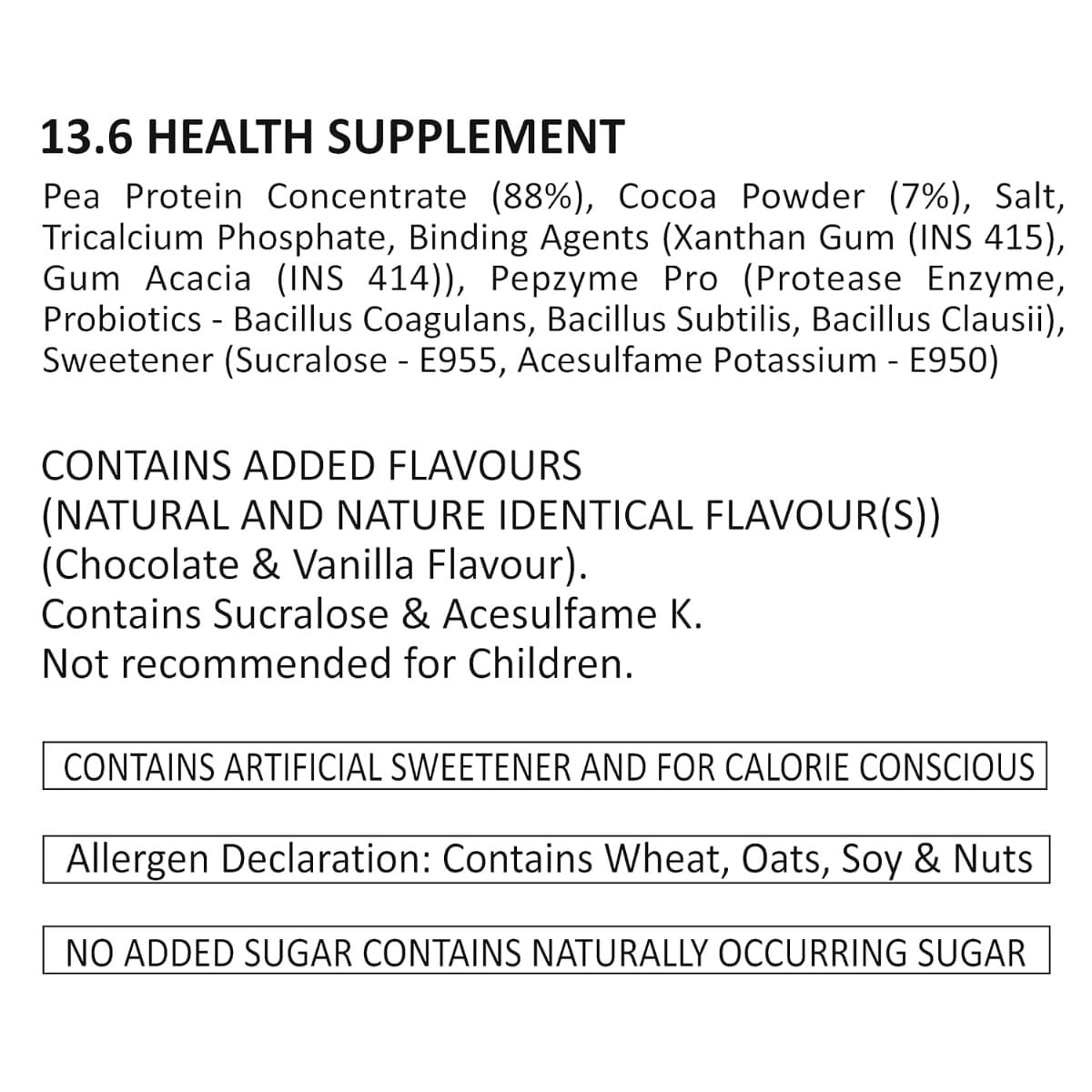 RiteBite Max Protein Plant Protein Powder Swiss Chocolate 500g ...