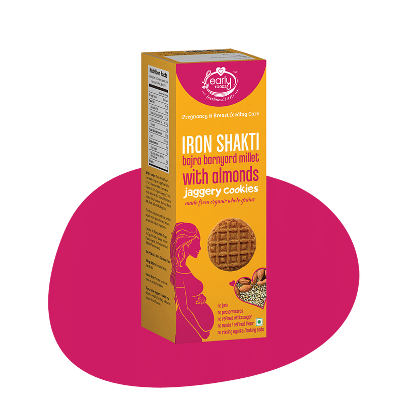 Early Foods Bajra & Barnyard Millet Jaggery Cookies with Almonds 150g