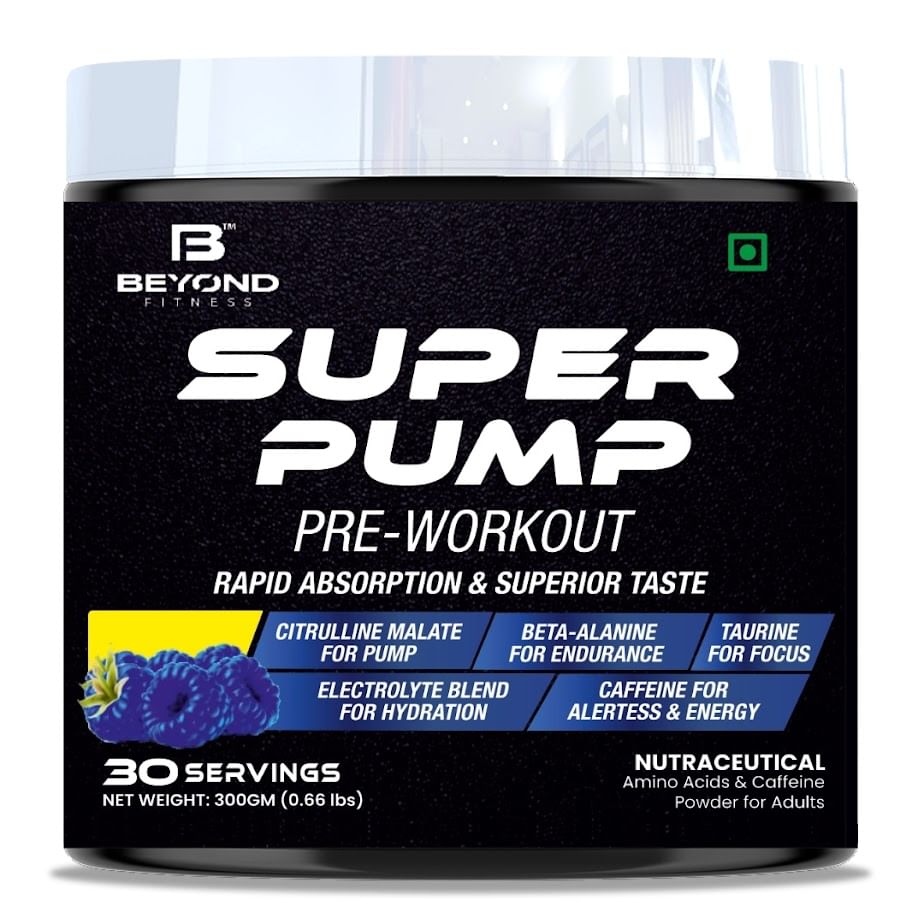 Beyond Fitness Super Pump 300gm Pre Workout with 200mg Caffeine, 3000mg ...
