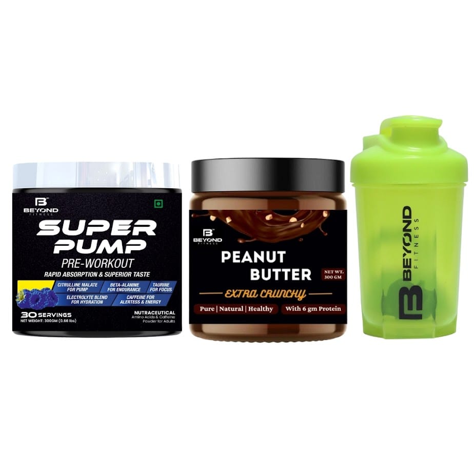 Beyond Fitness Never Settle Combo (Preworkout 300gm & High Protein ...