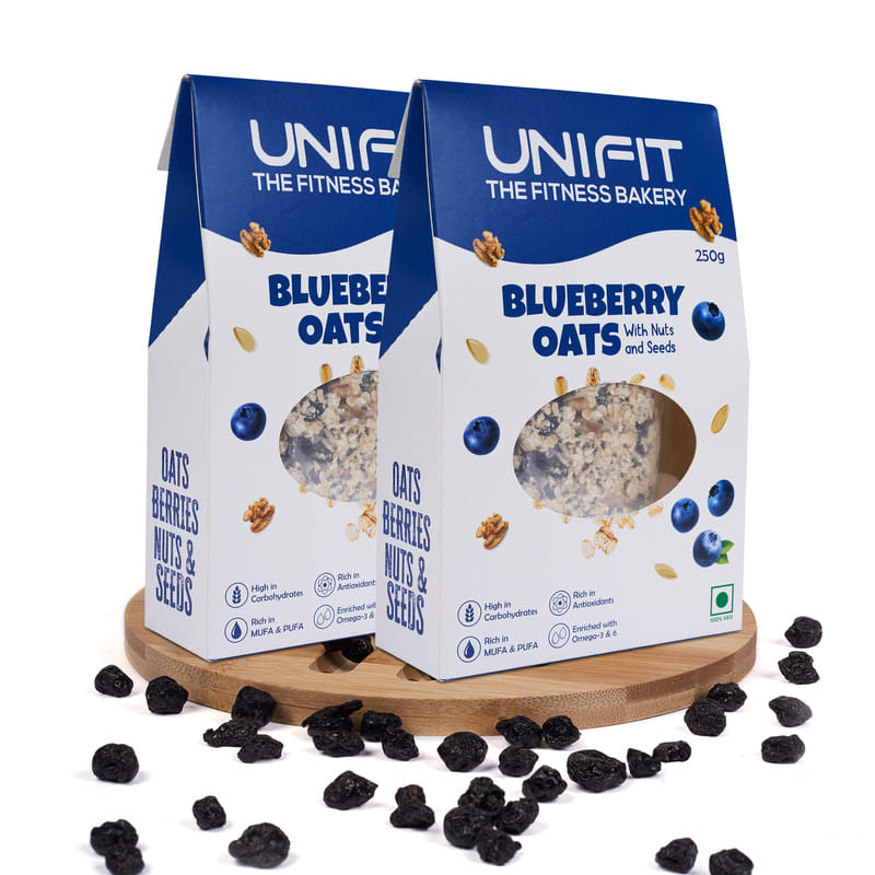 UNIFIT Instant Delicious Blueberry Oats Healthy Breakfast With Goodness ...